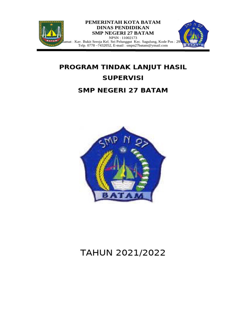 Program Tindak Lanjut Analisis Supervisi | PDF