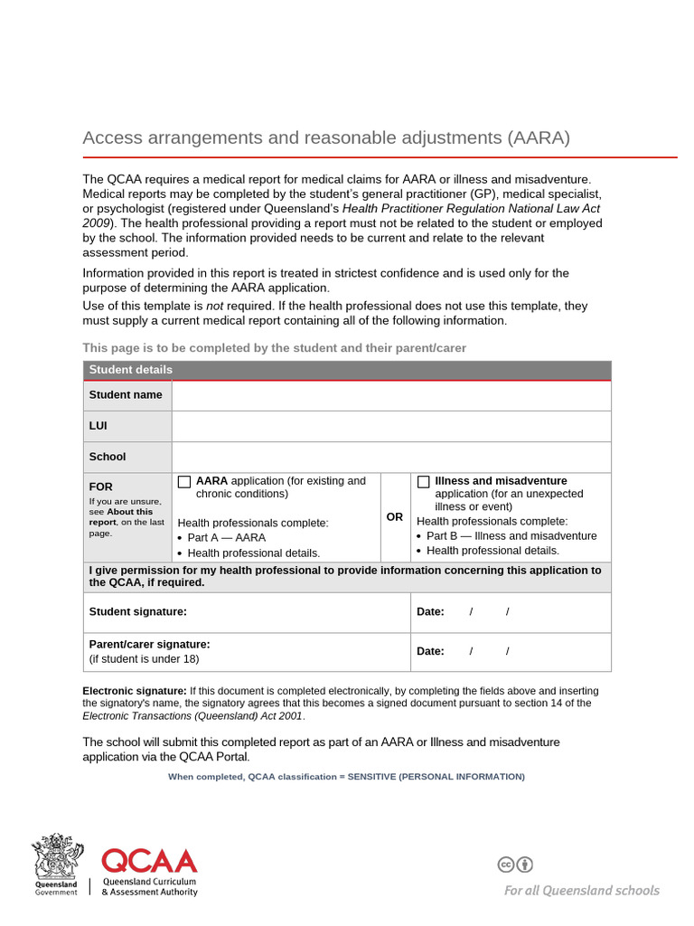Aara Confidential Medical Report Template | PDF