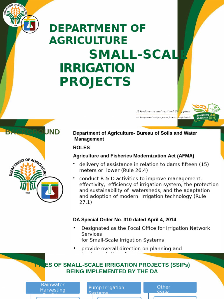 Overview of Small Scale Irrigation Projects 2022 Briefer | PDF