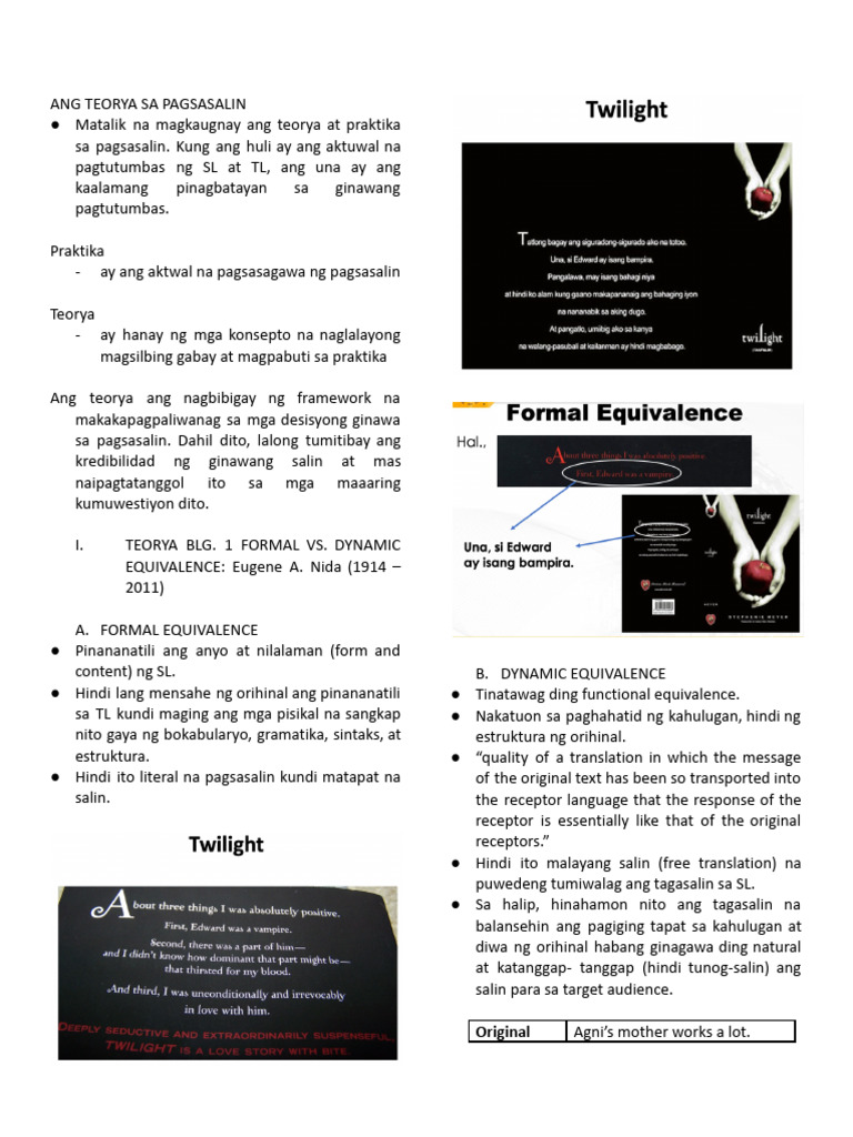 FIL Pagsasalin Part 2 | PDF