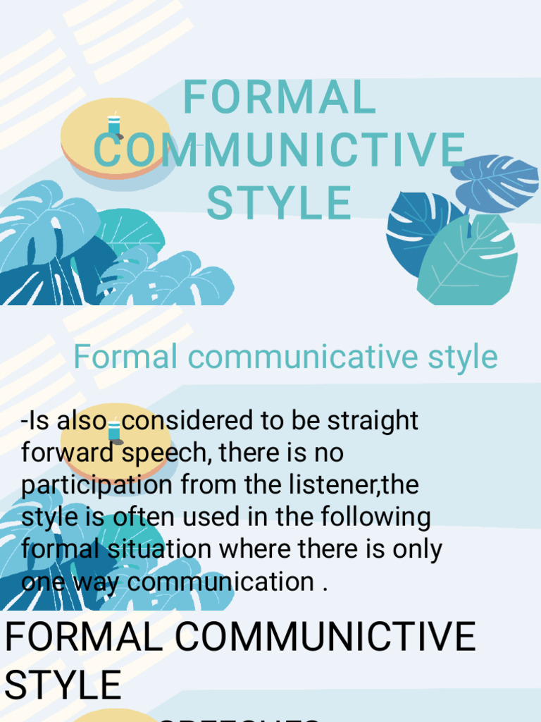 Formal Communicative Style Guide | PDF | Language Arts & Discipline
