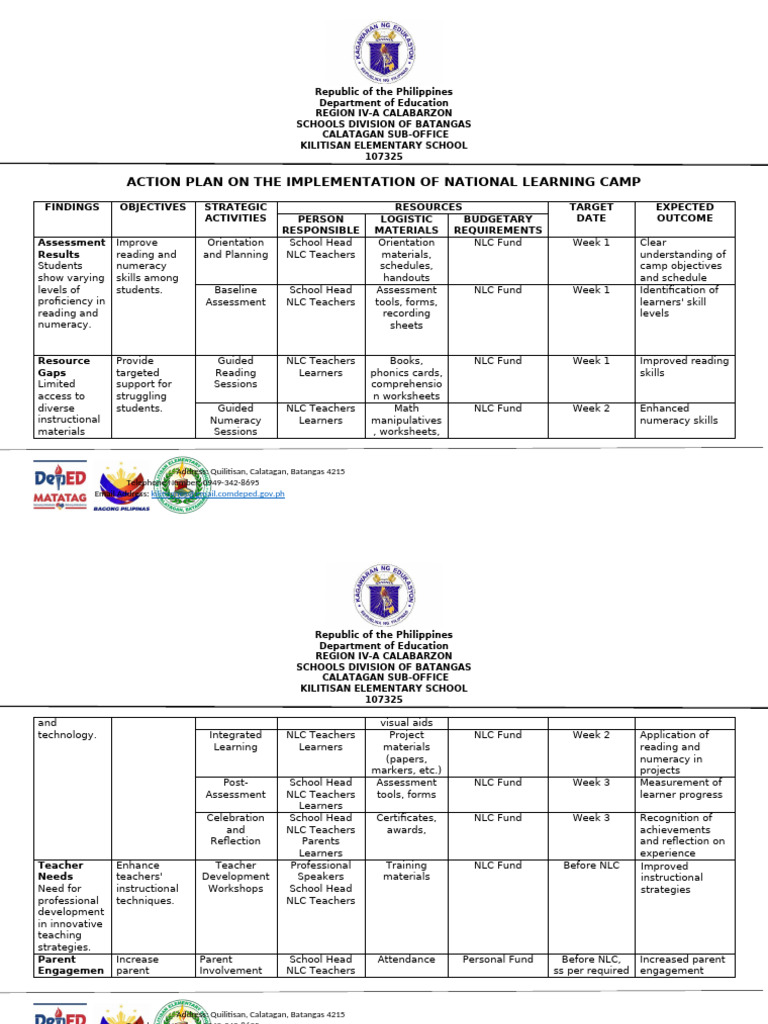 NLC Action Plan | PDF