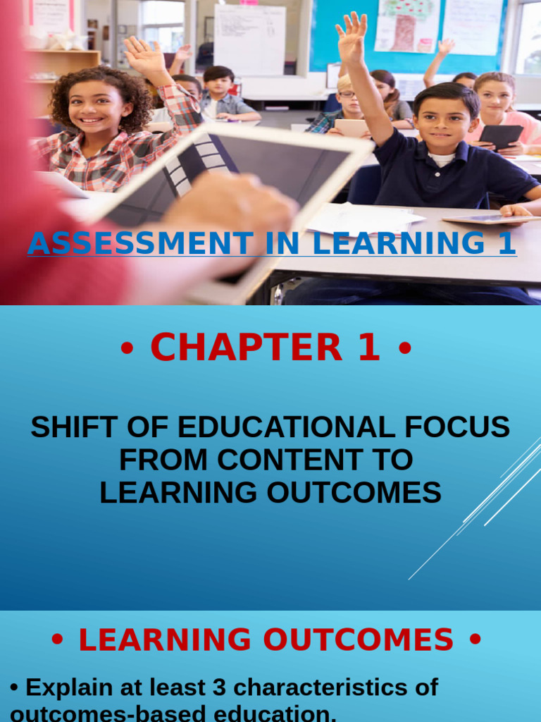 Assessment In Learning 1 Chapter 1 Pdf Behavior Modification