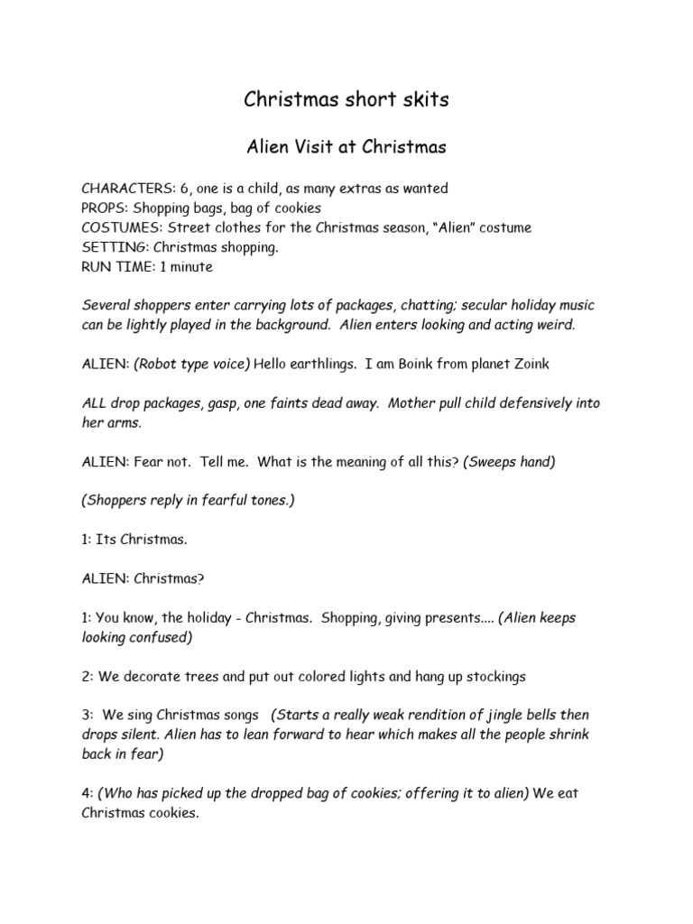 Shorter Christmas Skits | PDF | Esther | Mary, Mother Of Jesus