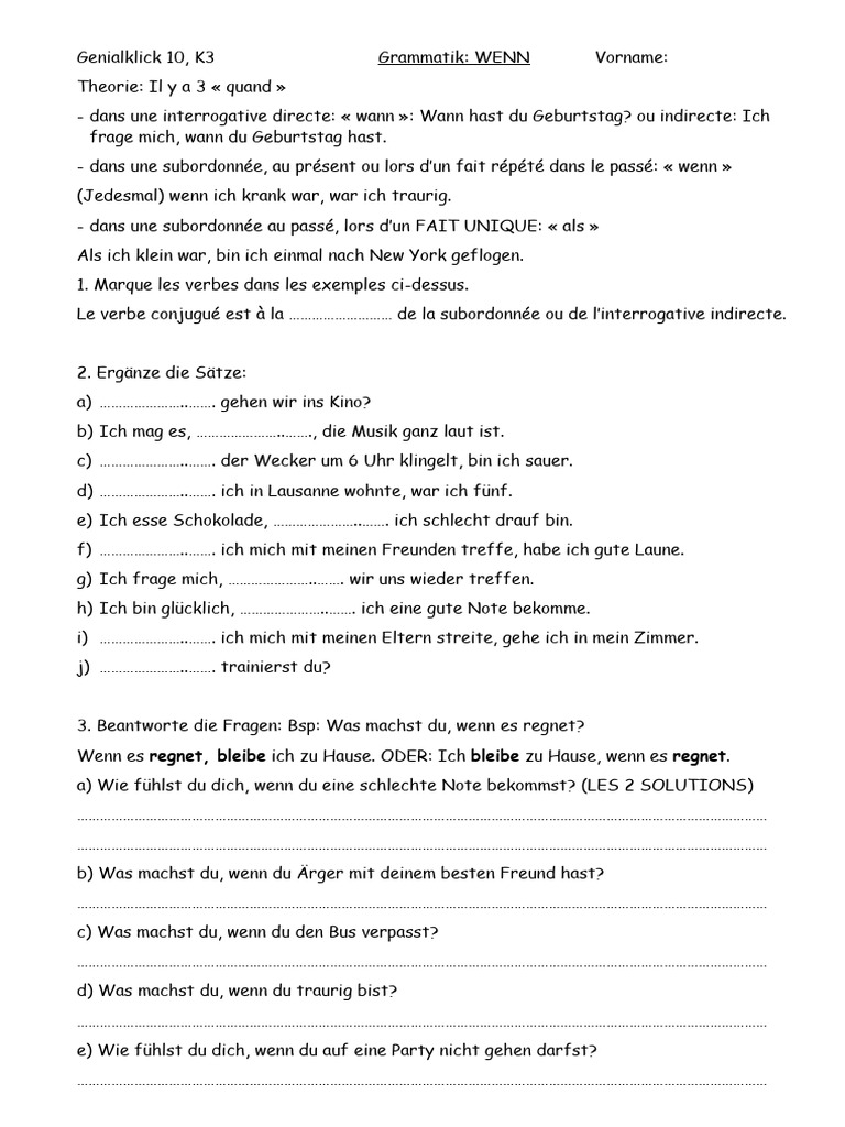 10 GK k3 Wenn | PDF
