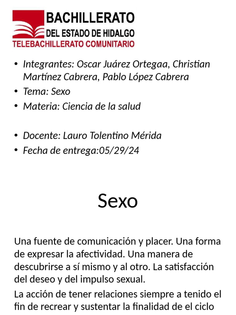 Sexo y Sus Terminos | PDF