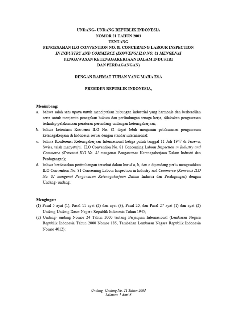 52-Undang-Undang No. 21 Tahun 2003 | PDF