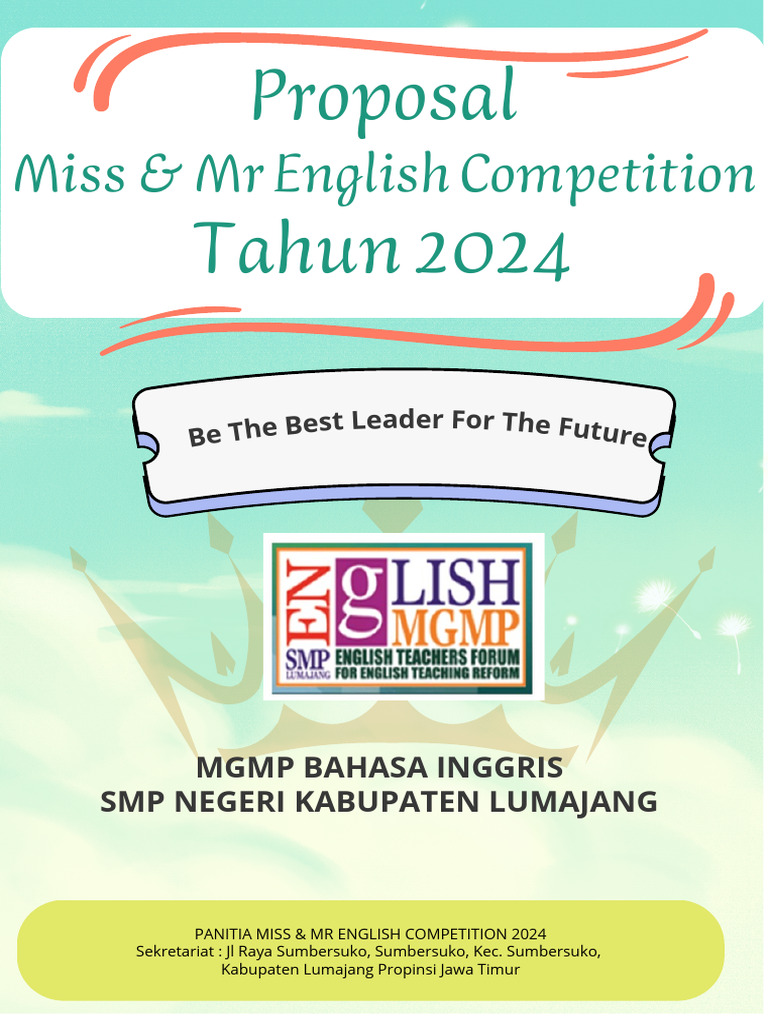Proposal Miss & MR English Competition 2024 Oke | PDF