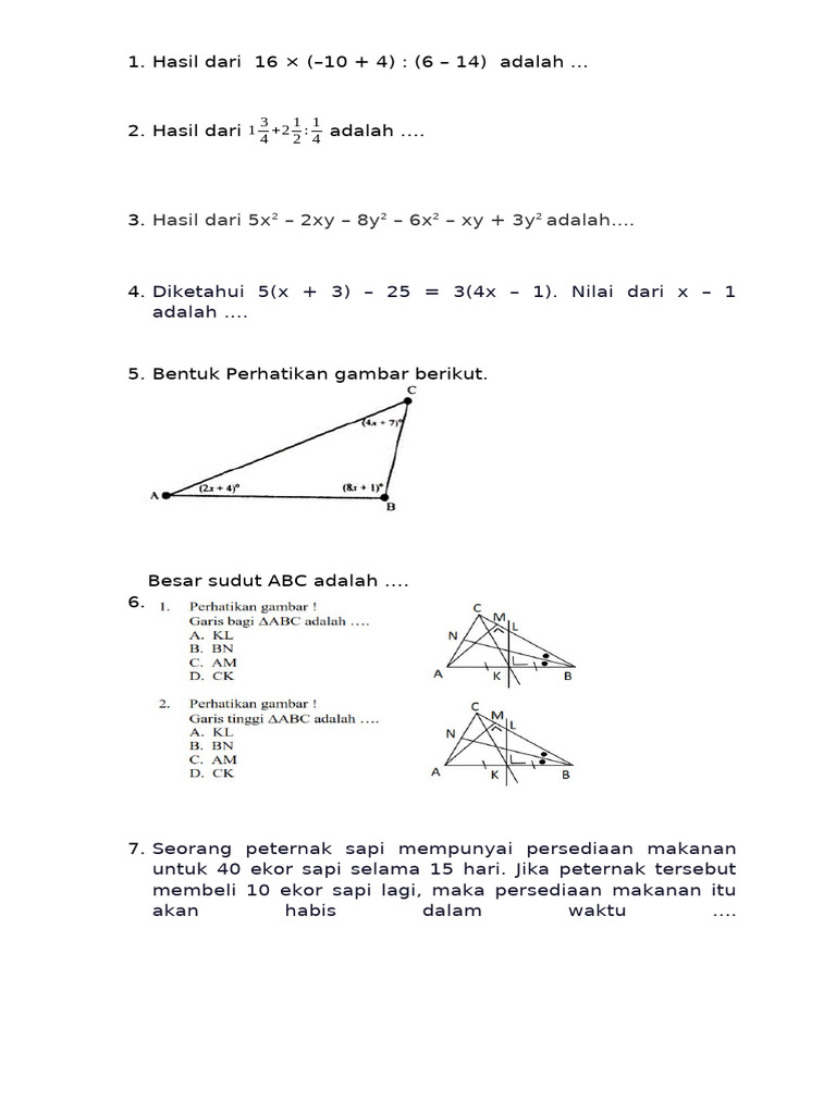Soal Us KL 9 Part Ii | PDF