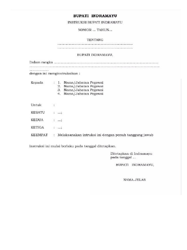 Surat Instruksi | PDF