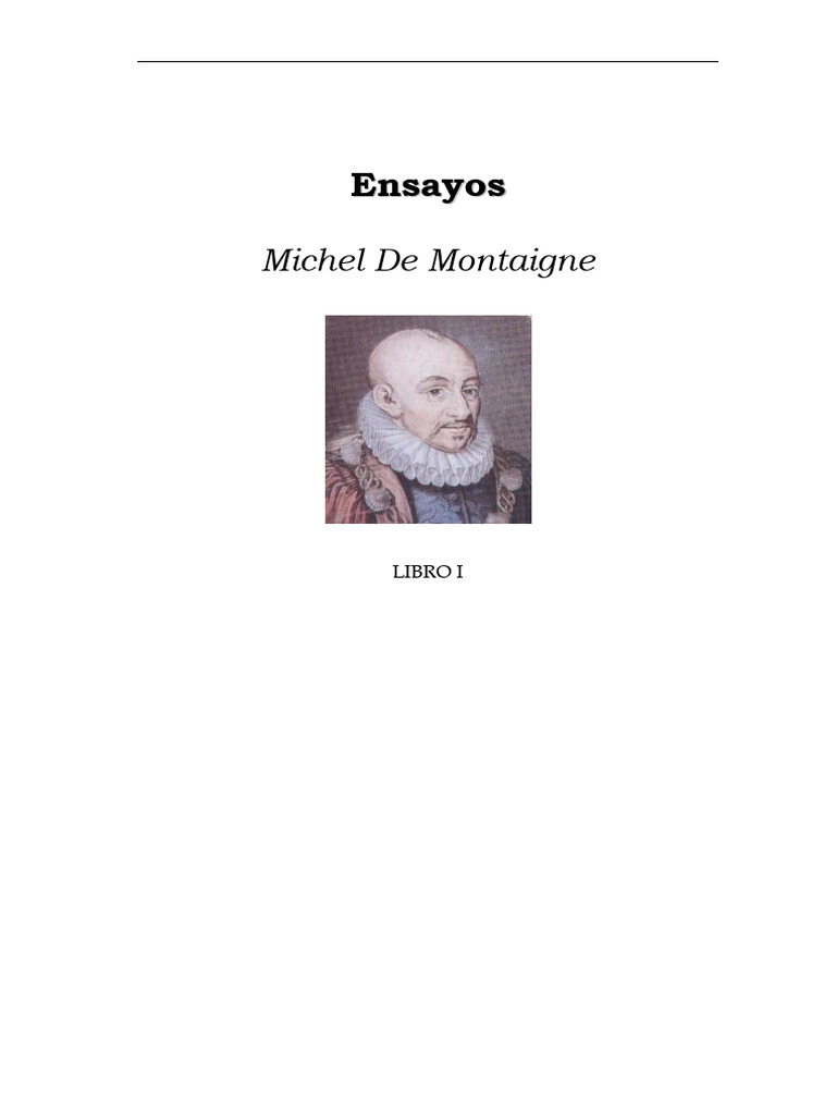 Michel Eyquem de Montaigne - Ensayos - LIBRO I | PDF