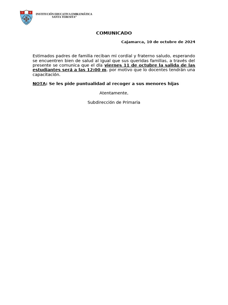 Comunicado | PDF