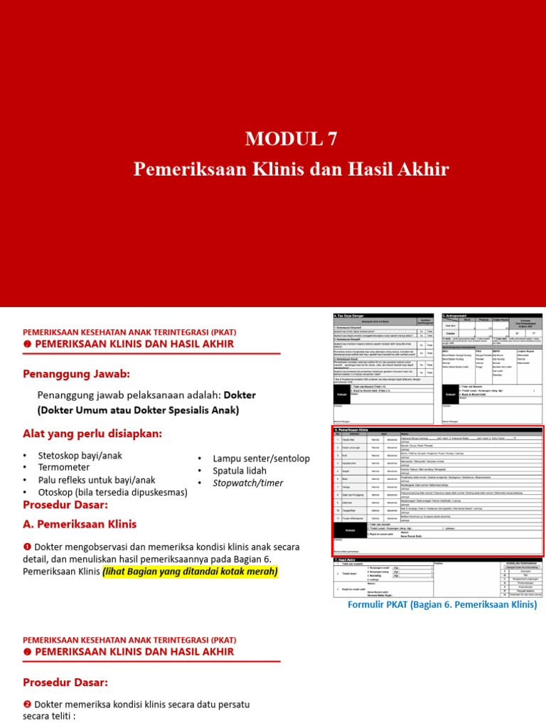 MODUL 7 - Pemeriksaan Klinis Dan Hasil Akhir PKAT | PDF