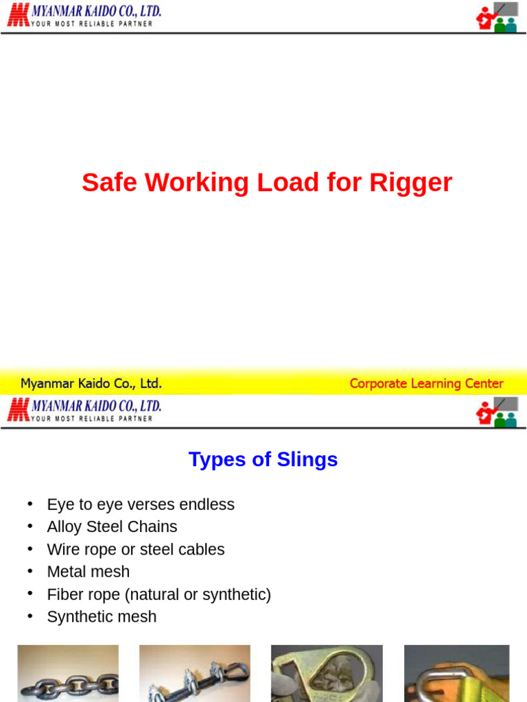 6.Safe Working Load for Rigger | PDF