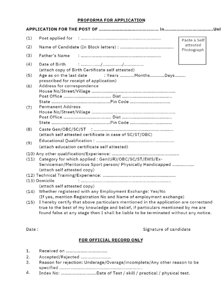 Air Force Group C Application Form PDF | PDF