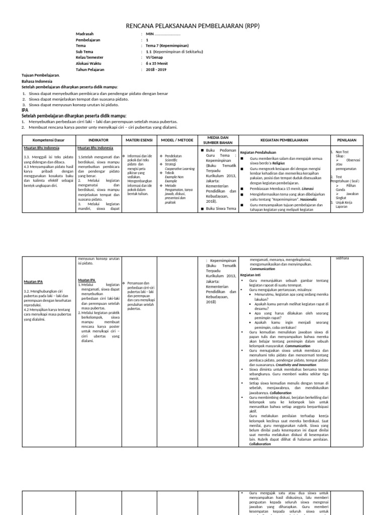 Tema 7 Sub Tema 1 Pemb 1,2,3,4,5,6 | PDF