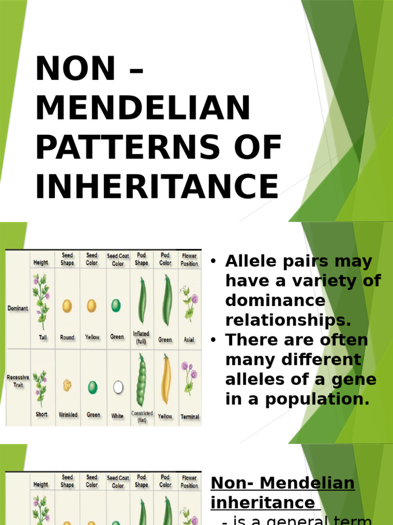 Non-Mendelian Patterns of Inheritance | PDF