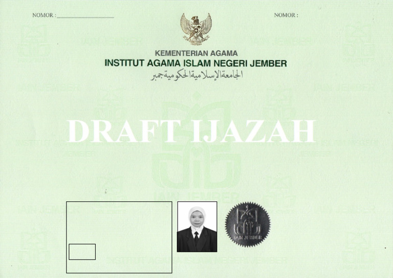 Draft - Ijazah - D20191032 - 2 | PDF
