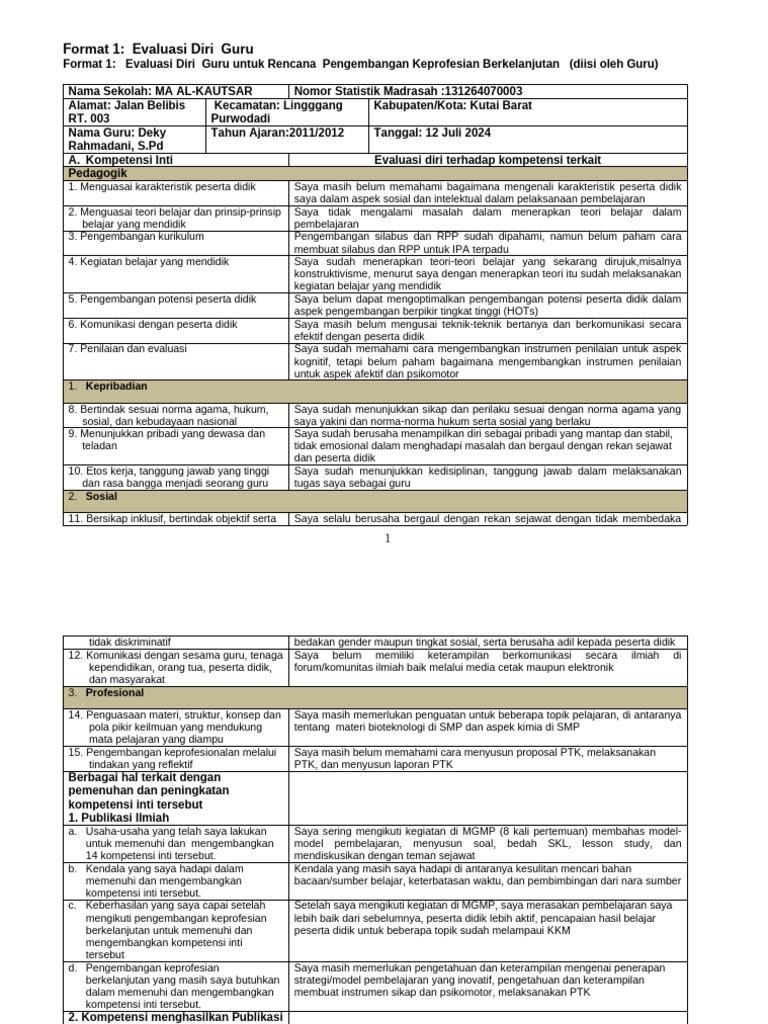 Format-Penyusunan-Rencana-Pkb Deky | PDF