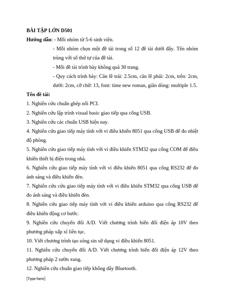 BÀI TẬP LỚN D502 | PDF