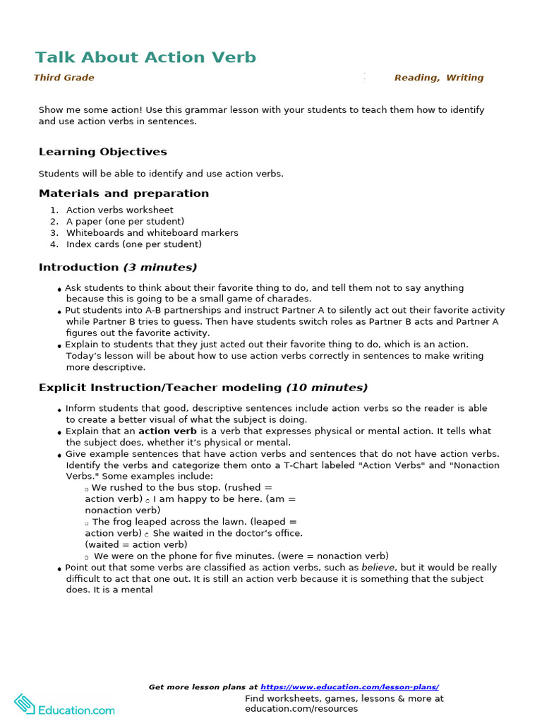 Action Verb | PDF