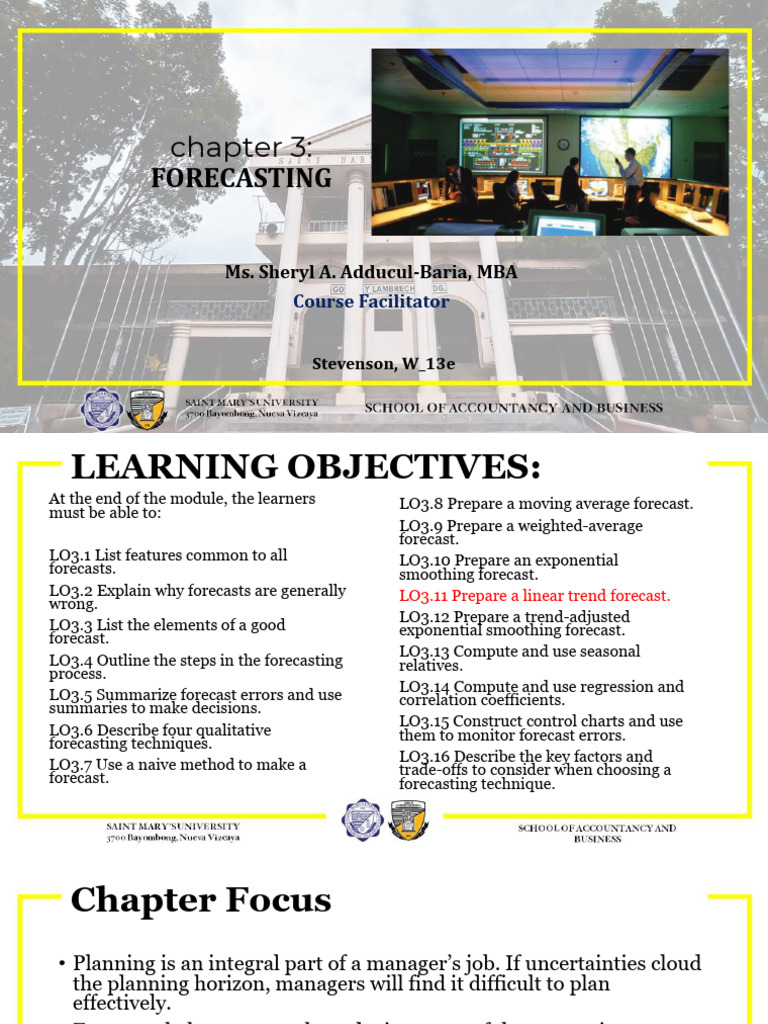 Chapter-03 Forecasting | PDF