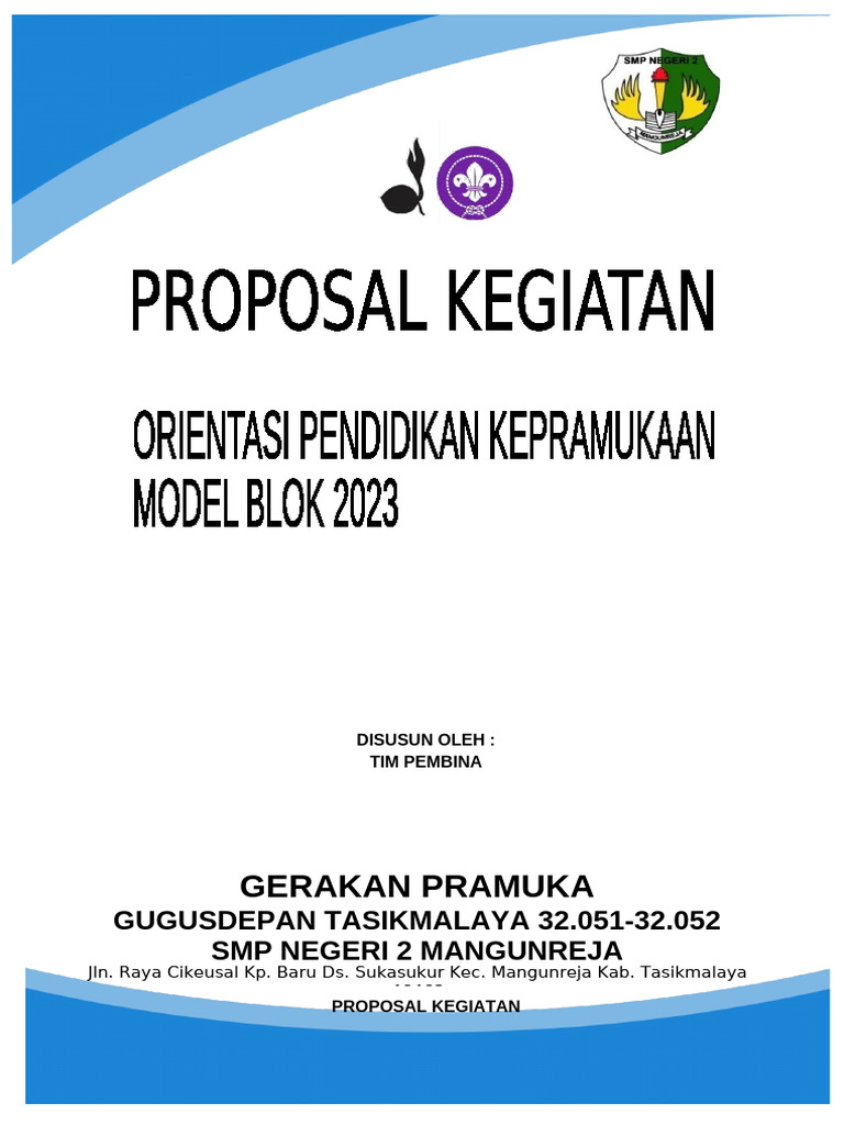 Proposal Kemah Blok 2023 | PDF