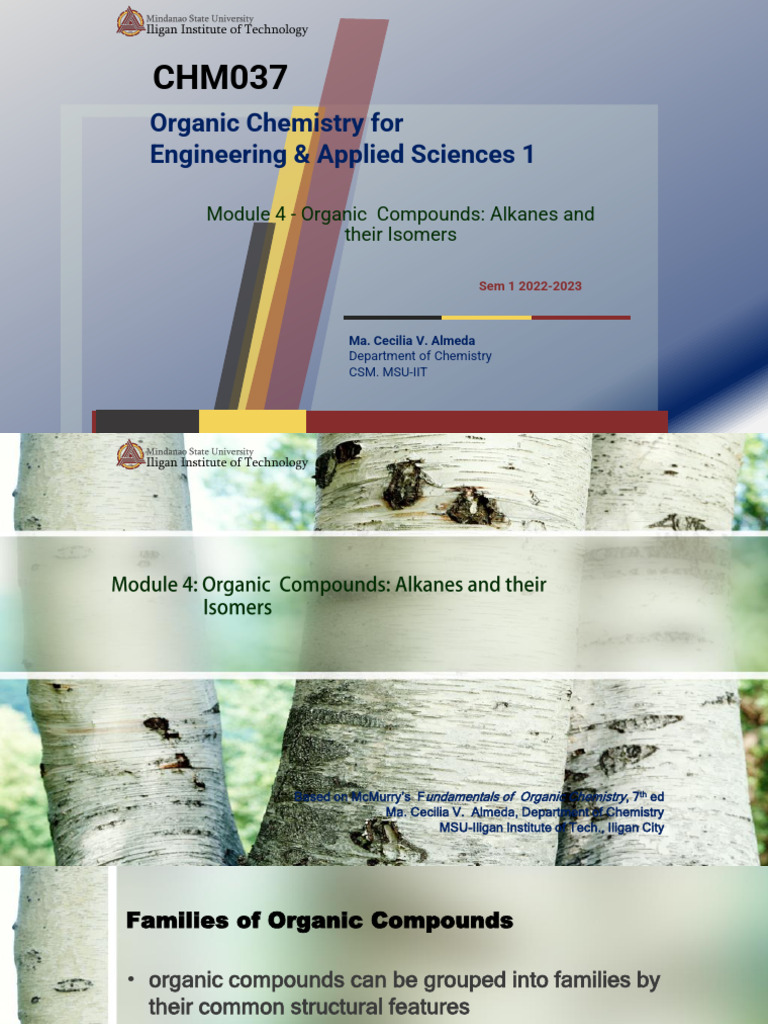 Module 4 - Nature of Organic Molecules - Alkanes Their Isomers | PDF