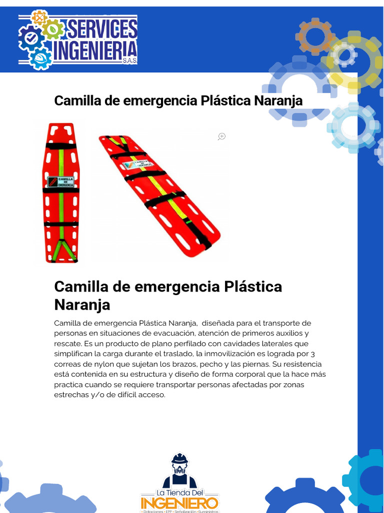 Ficha Tecnica Camilla de Emergencia | PDF
