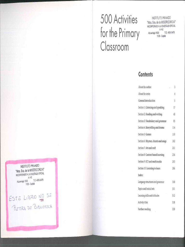 500 Activities For The Primary Classroom | PDF