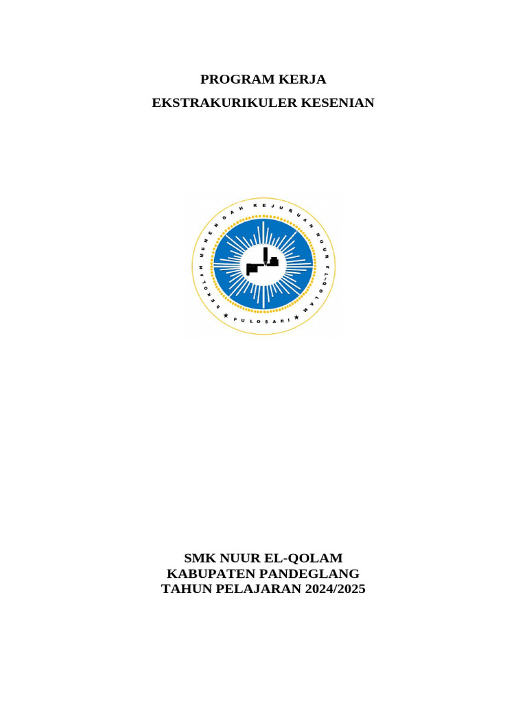 Program Kerja Ekstrakurikuler | PDF