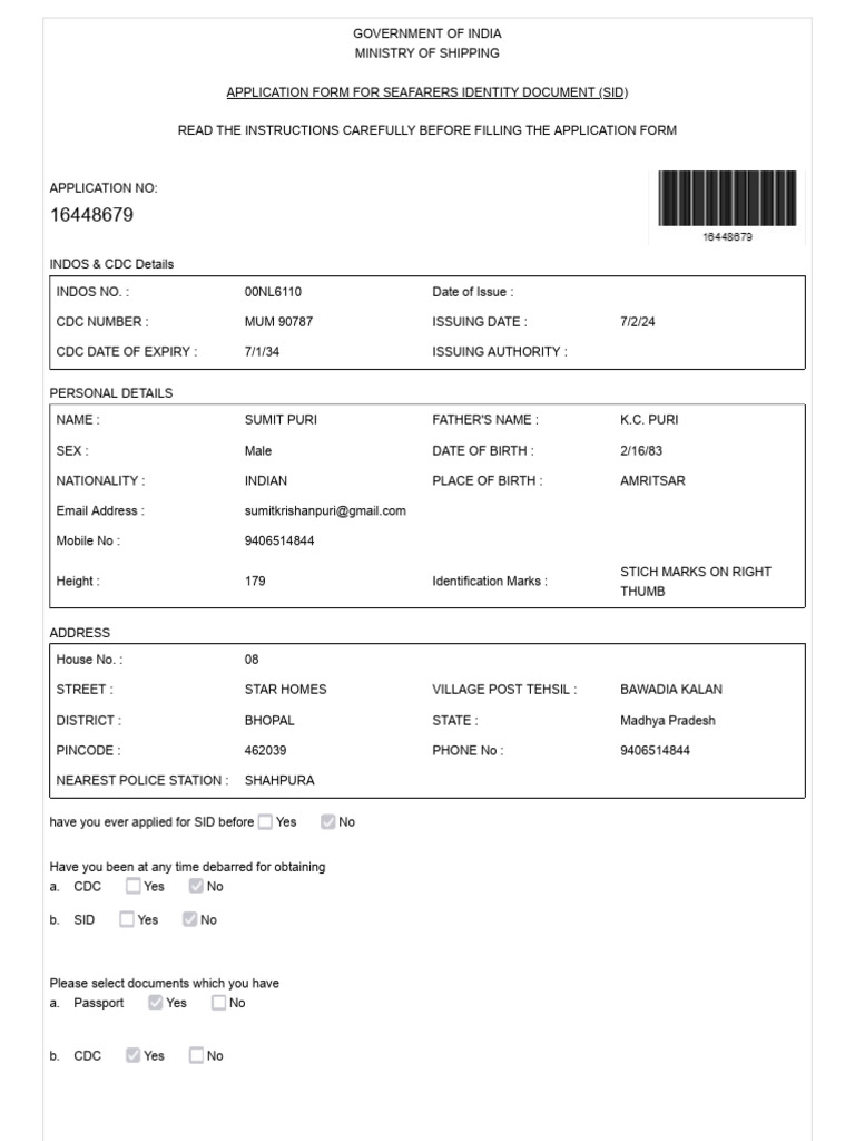 Sid Appointment | PDF