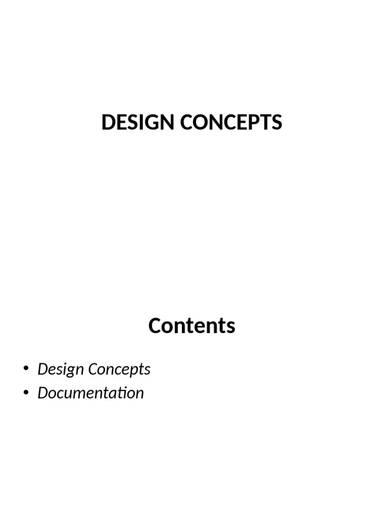 Design Concepts | PDF