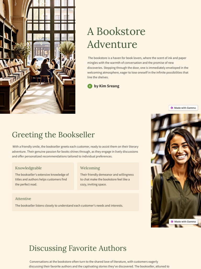 A Bookstore Adventure | PDF