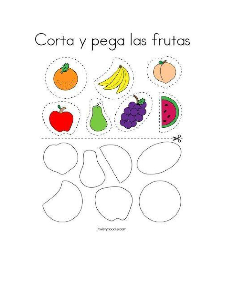 Corta y Pega Las Frutas | PDF