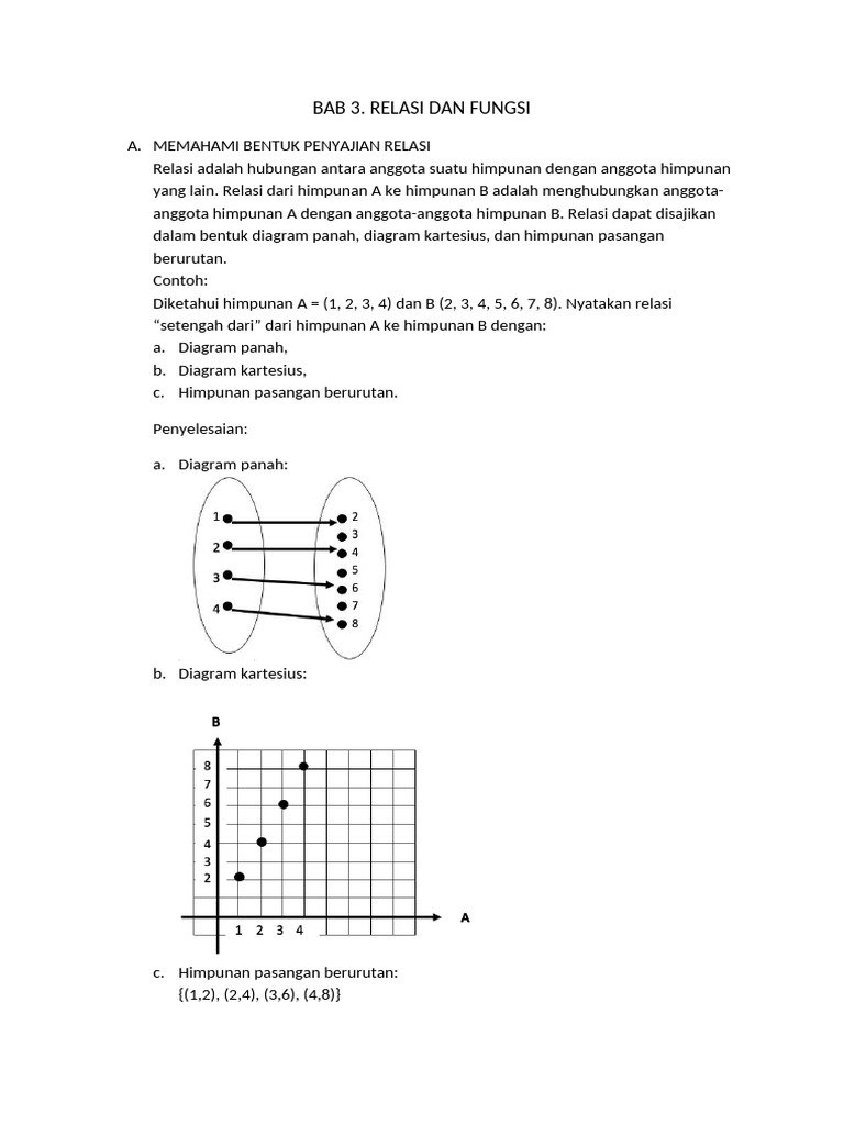 BAB 3 RELASI DAN FUNGSI | PDF