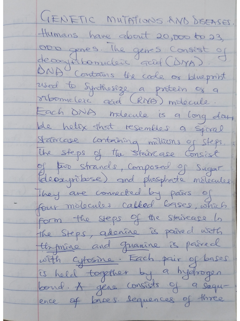 Genetic Mutation and Diseases | PDF