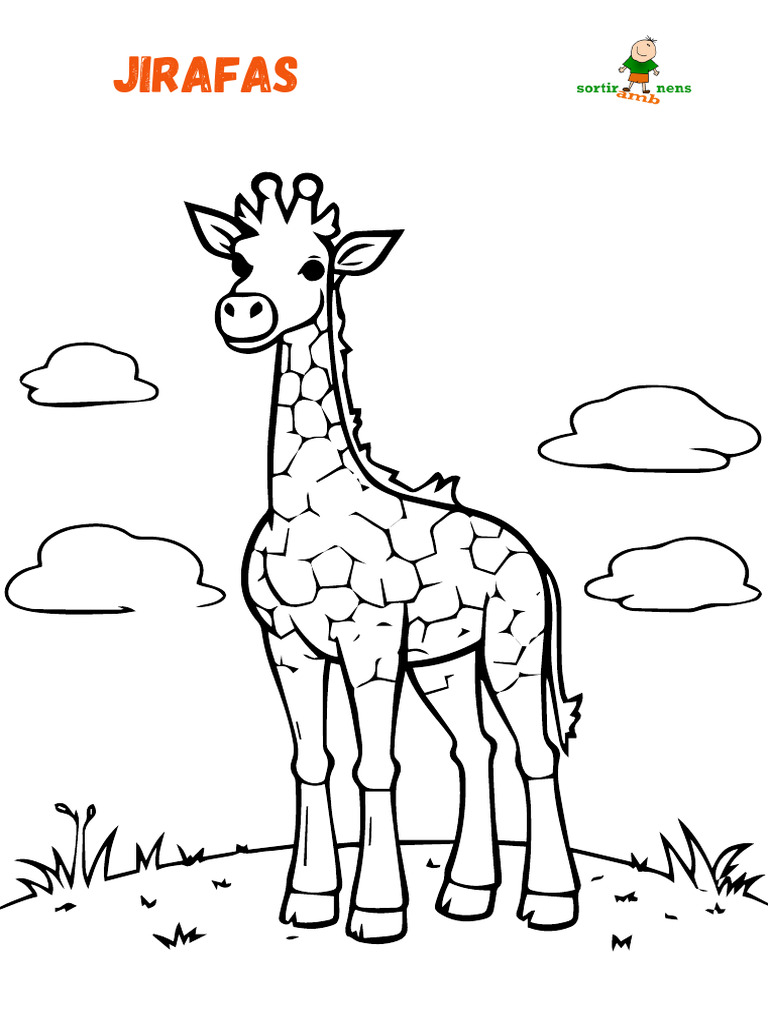 Dscarga Dibujos de Jirafas para Colorear | PDF