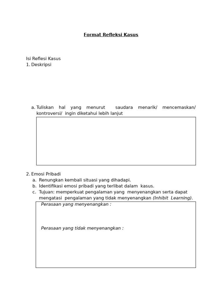 Laporan Refleksi Format | PDF