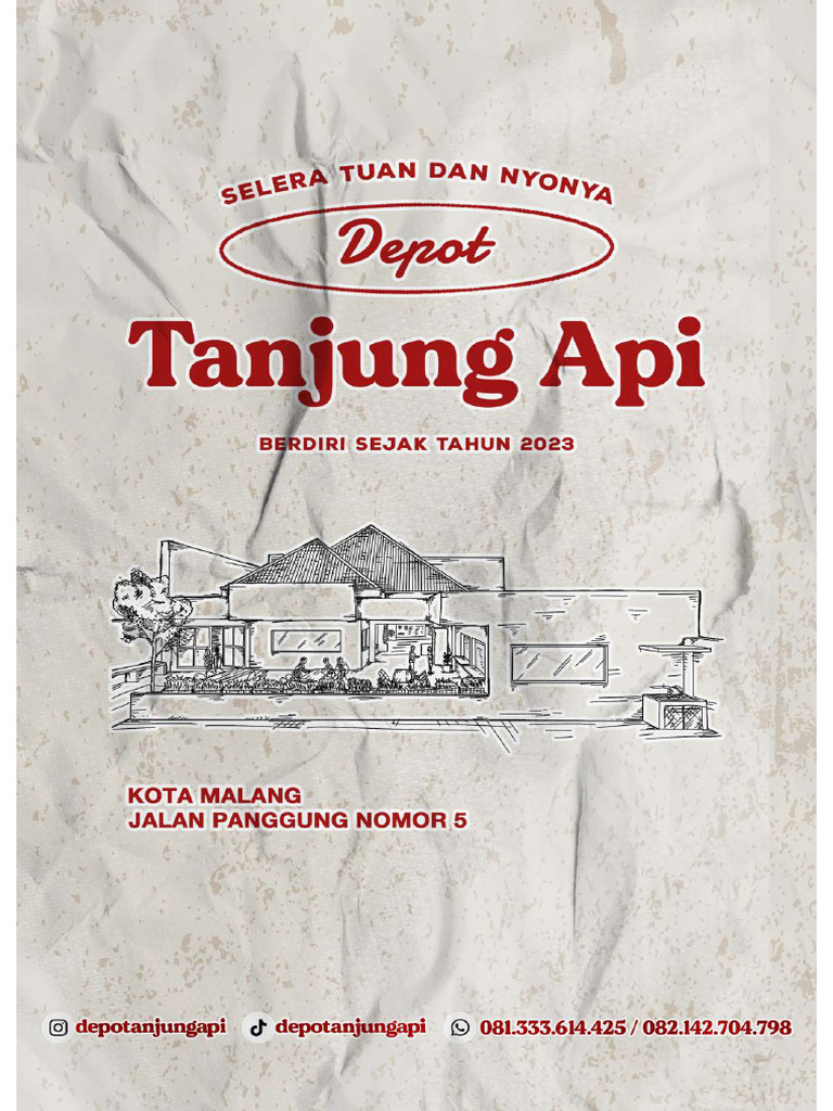 !!Menu Depot Tanjung API 2024 | PDF