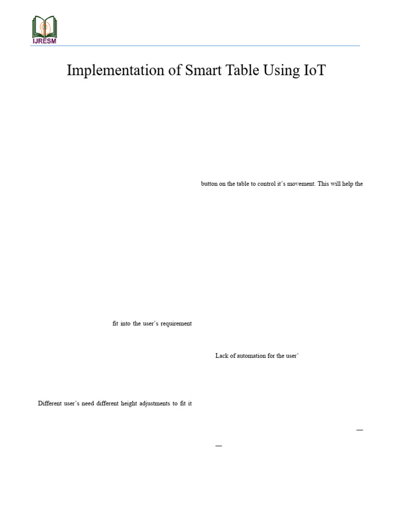 Journal Smart Table Pdf