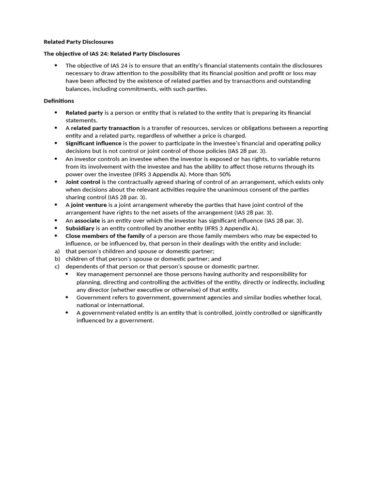 Related Party Disclosures | PDF
