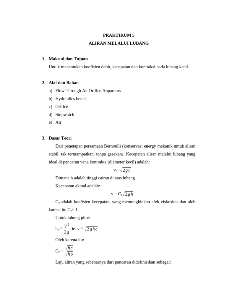 Laporan 5 Hidro | PDF
