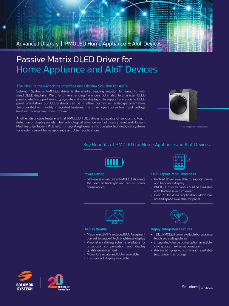 Pmoled Home Appliance Aiot Devices | PDF