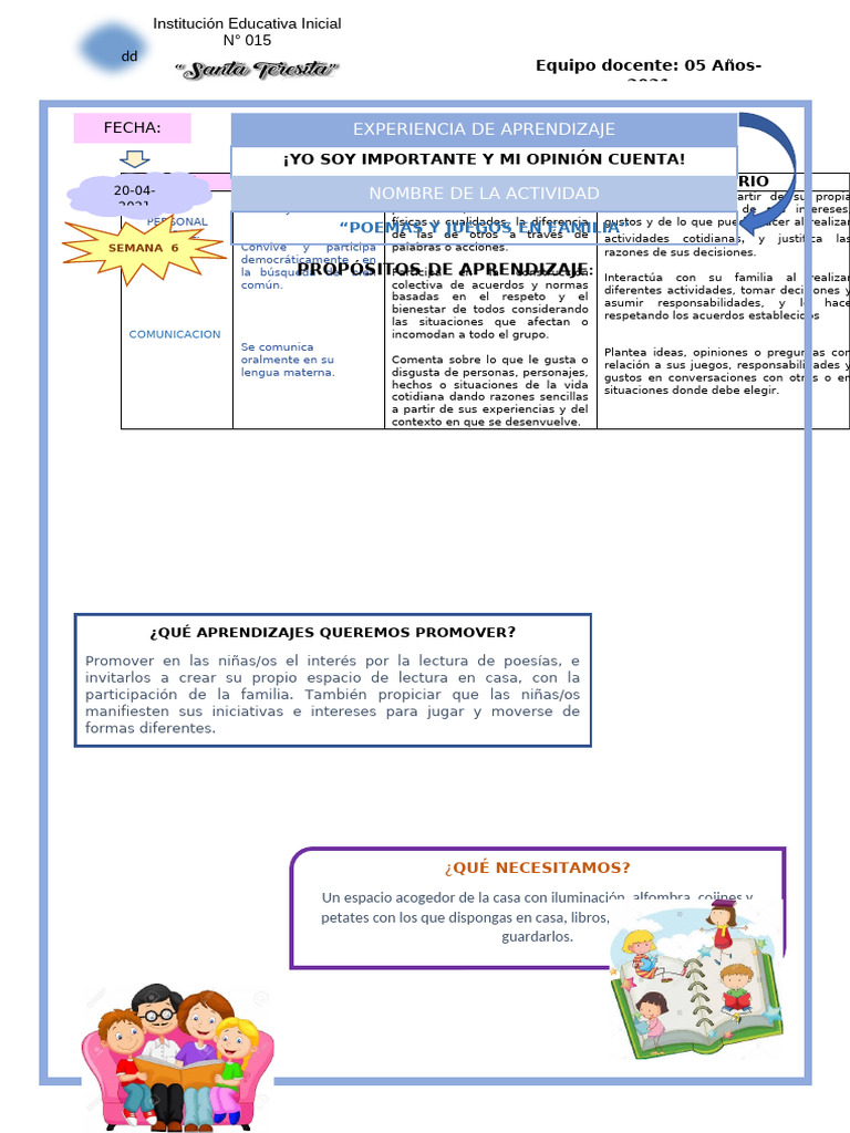 S-2 Aec Poemas y Juegos en Familia 20-04-2021 | PDF