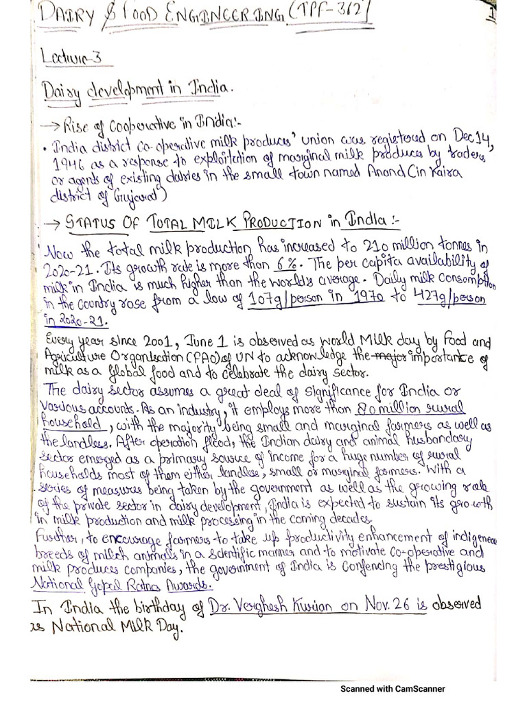 Dak Dairy Notes | PDF