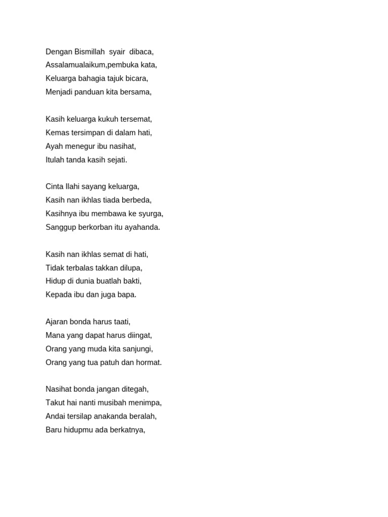 Teks Pertandingan Syair | PDF