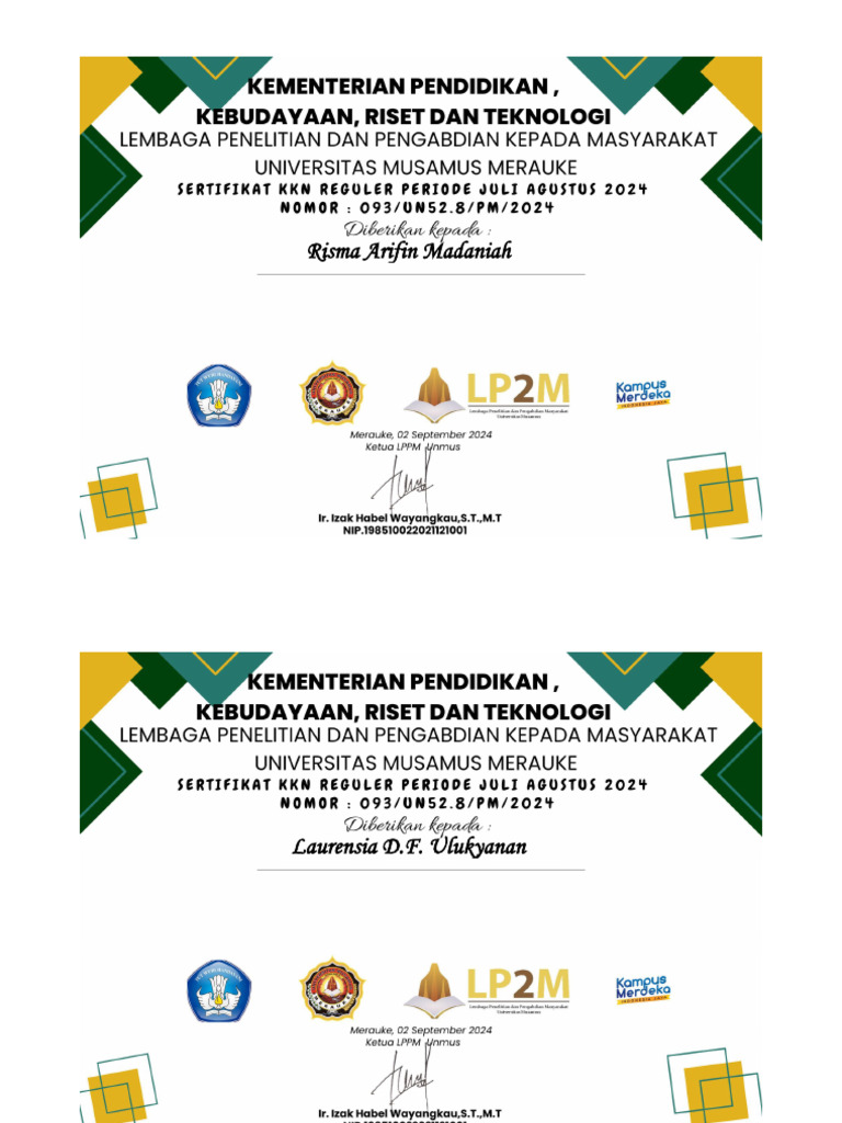 sertifikat KMM | PDF