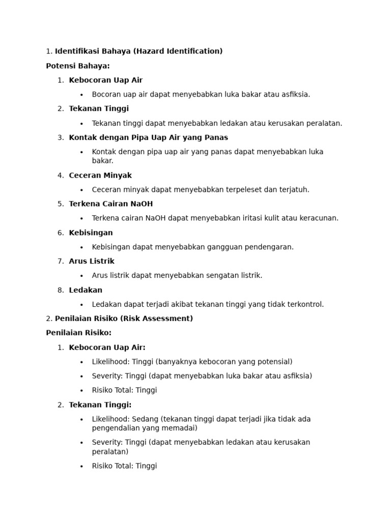HIRARC Boiler | PDF | Safety | Risk