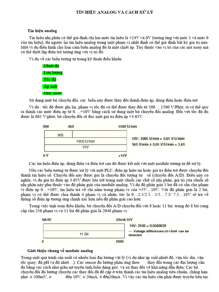 Tin Hieu Analog S7-1200 | PDF